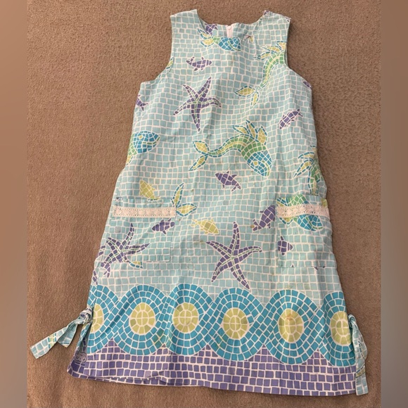 Lilly Pulitzer | Dresses | Lilly Pulitzer Sz 2 Girls Aline Moasic Fish ...